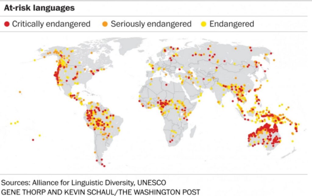 The language diversity map of the world | ATQ News