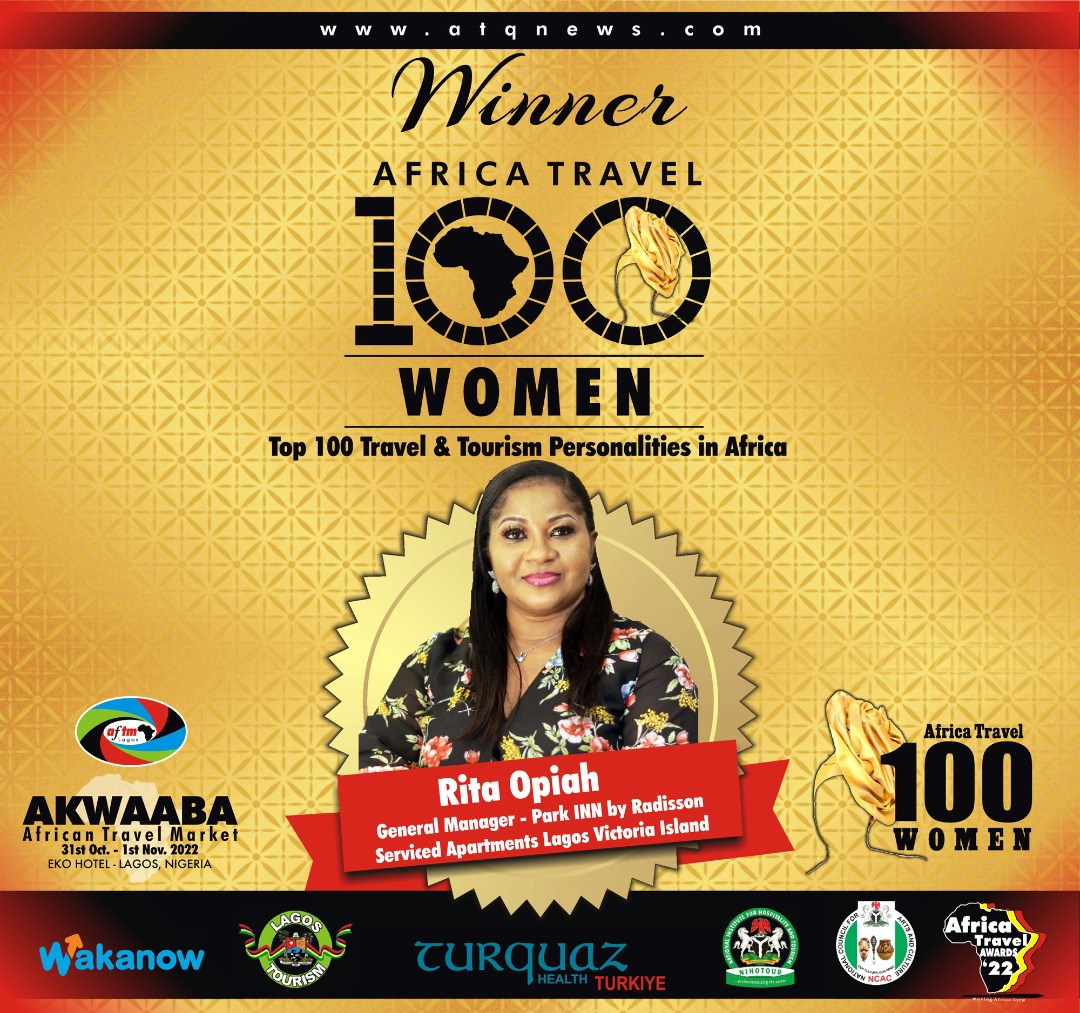 Tourism: General Manager, Park Inn By Radisson Lagos, Rita Opiah Wins Africa Travel 100 Women ...