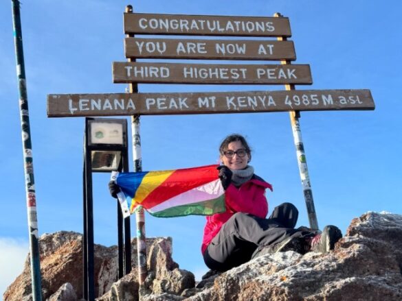 Tourism: Catherine Rose Conquers Africa’s third highest peak and Flies ...